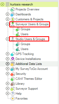 Managing Users, Surveyors and Groups – SurveyToGo Support Center